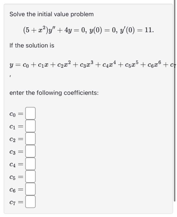 Solved Solve the initial value problem | Chegg.com