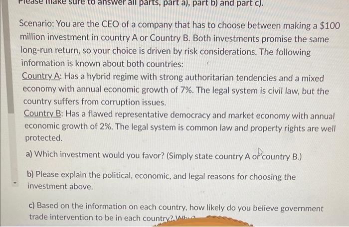 Solved Falling trade and investment barriers is one of the | Chegg.com