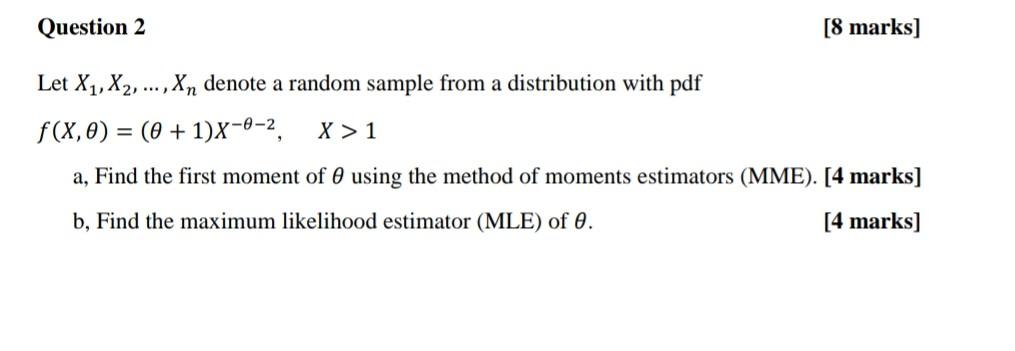 Solved Let X1,X2,…,Xn denote a random sample from a | Chegg.com