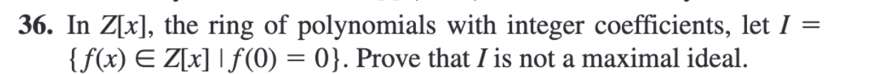 Solved In Z[x], ﻿the ring of polynomials with integer | Chegg.com