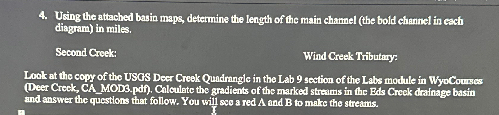 Solved Using the attached basin maps, determine the length | Chegg.com