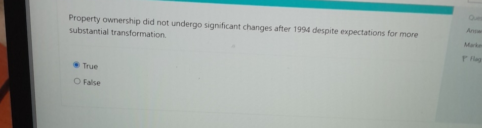 Solved Property ownership did not undergo significant | Chegg.com