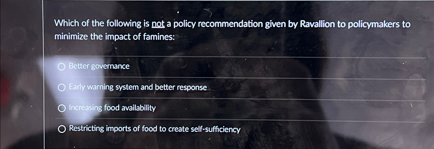 Solved Which of the following is not a policy recommendation | Chegg.com