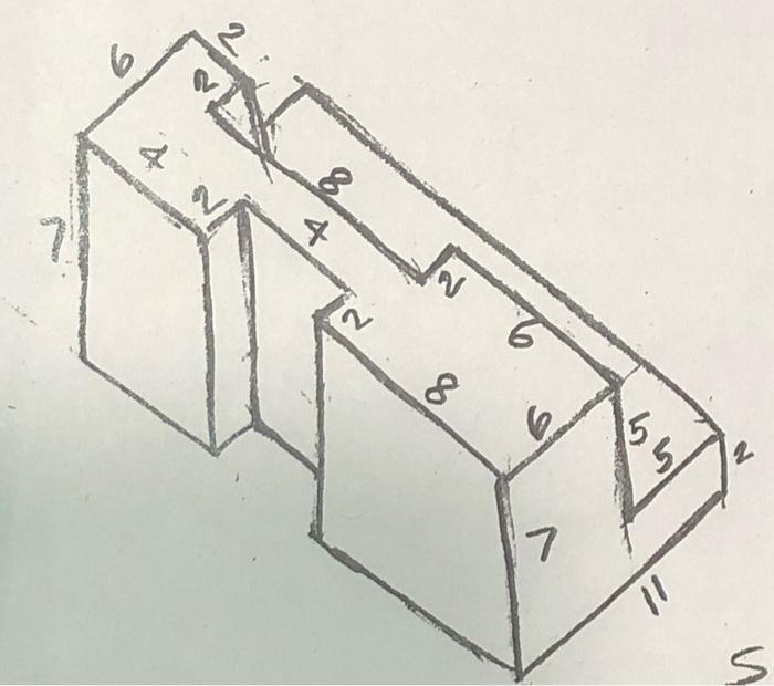 Please draw this object in the standard 3 view | Chegg.com