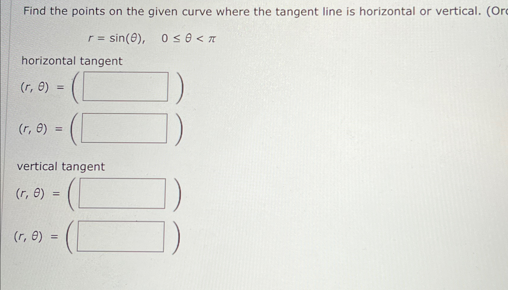Solved Find the points on the given curve where the tangent | Chegg.com