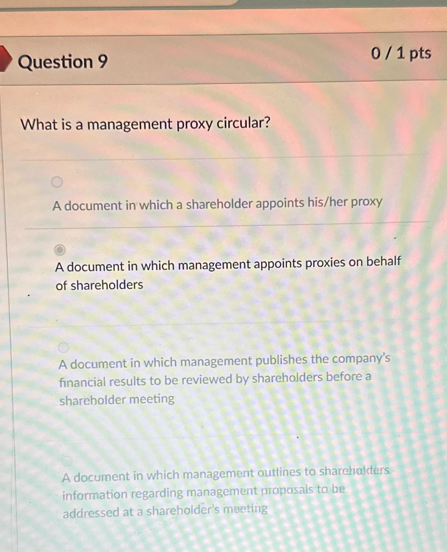Solved Question 901 ﻿ptsWhat is a management proxy | Chegg.com