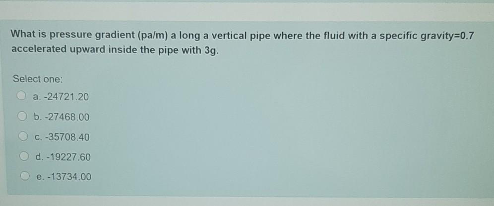 Solved What is pressure gradient (pa/m) a long a vertical | Chegg.com