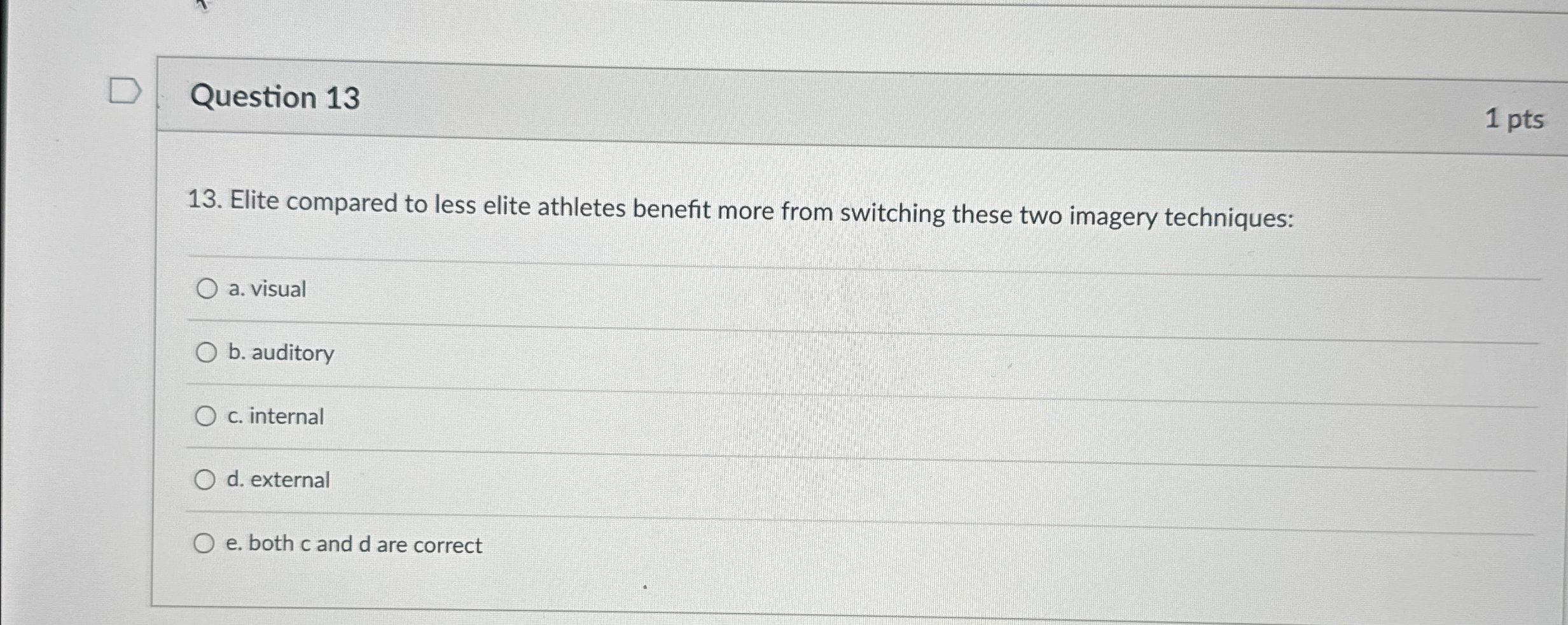 Solved Question 131pts13. ﻿Elite compared to less elite | Chegg.com