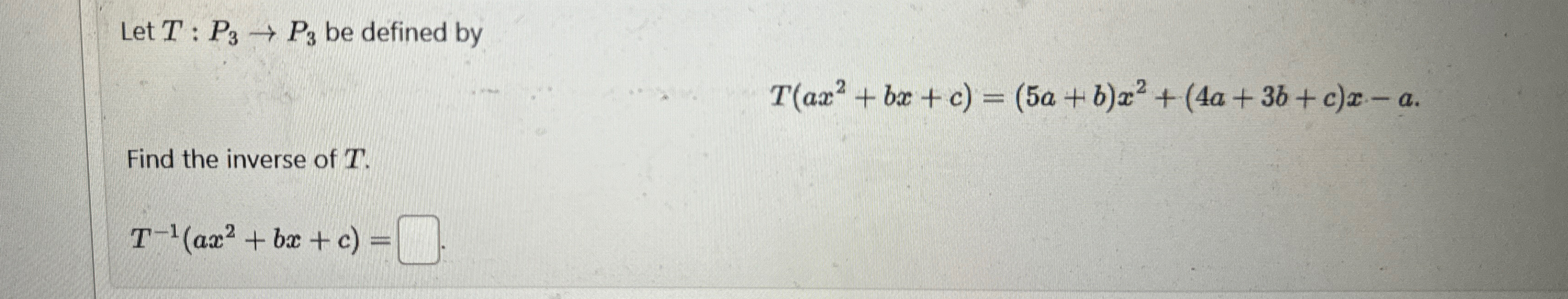 Solved Let T:P3→P3 ﻿be defined | Chegg.com