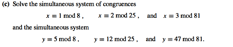 Solved (c) ﻿Solve the simultaneous system of | Chegg.com