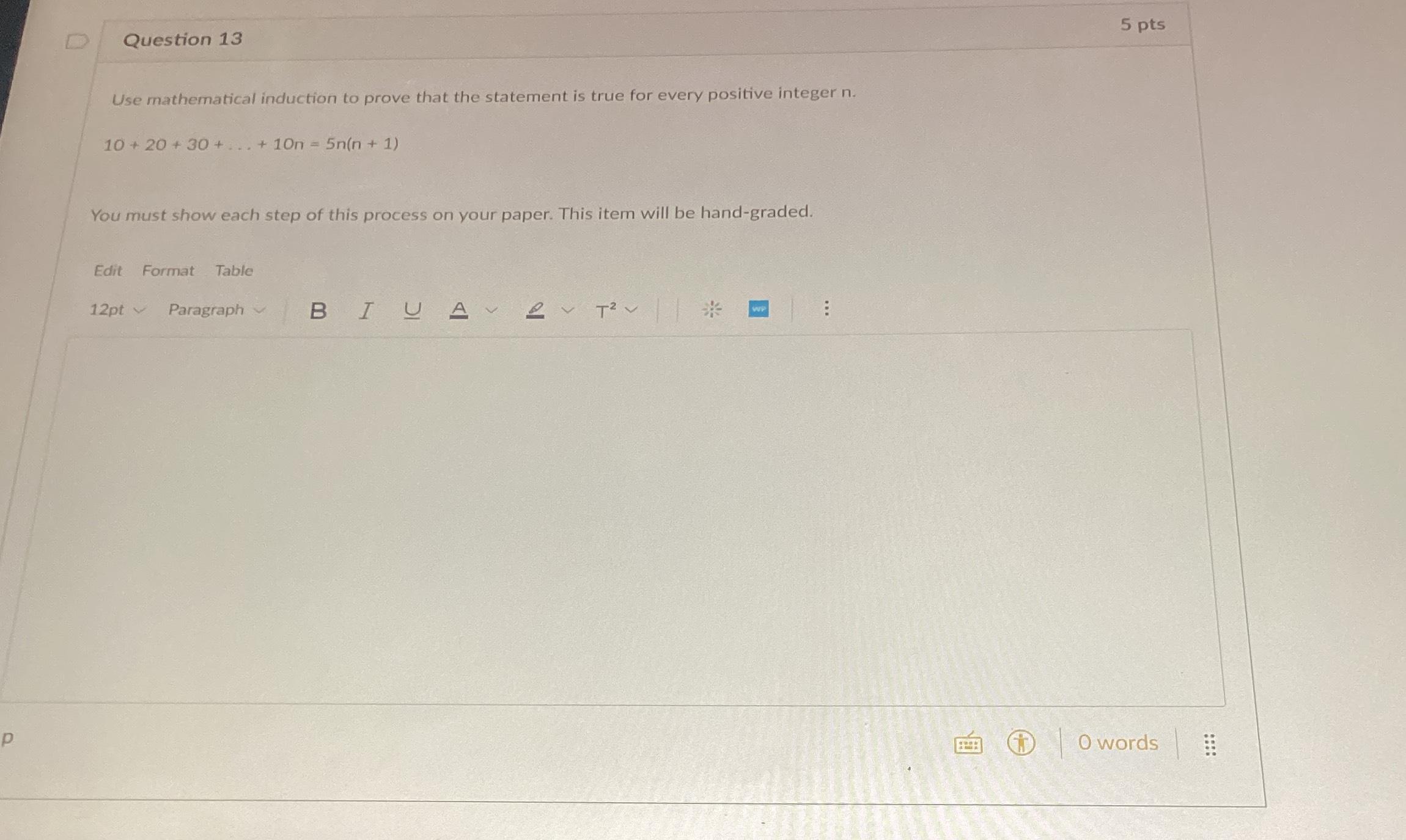 Solved Question 135 ﻿ptsUse mathematical induction to prove | Chegg.com