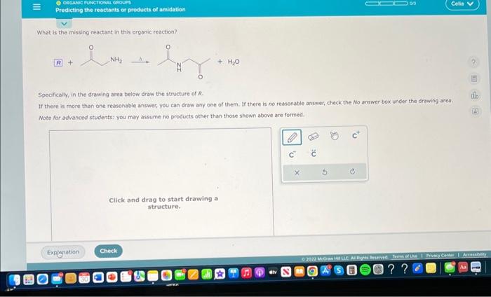 Solved What is the missing reactant in this organic | Chegg.com