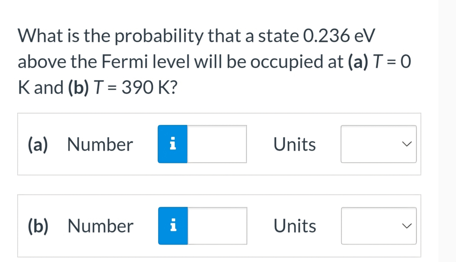 Solved What is the probability that a state 0.236eV ﻿above | Chegg.com