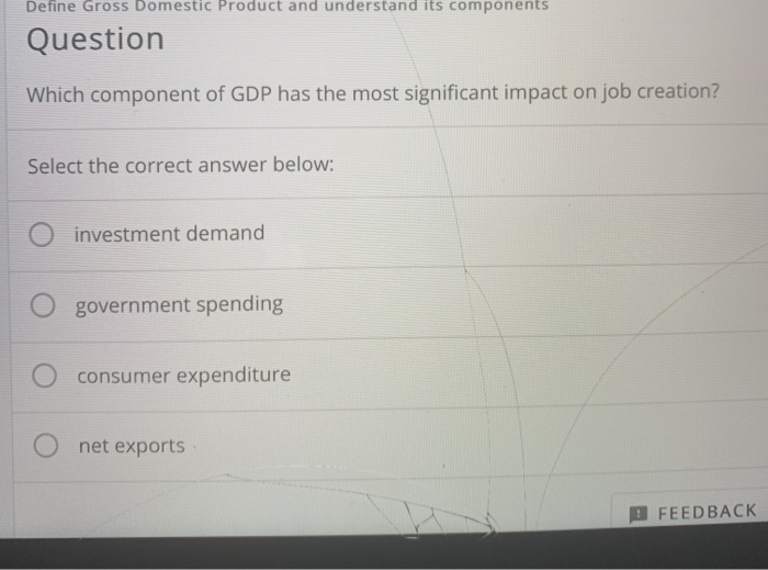 Solved Define Gross Domestic Product And Understand Its Chegg