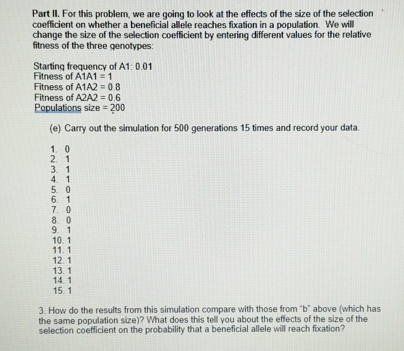 Part I. For this problem, we are going to look at the | Chegg.com