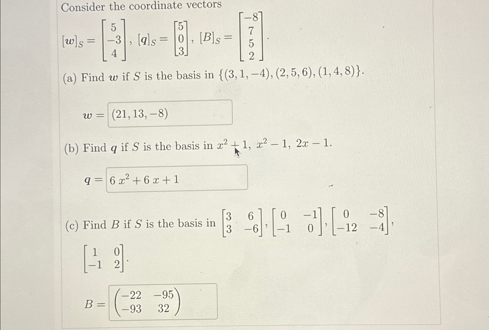 Solved Consider the coordinate | Chegg.com