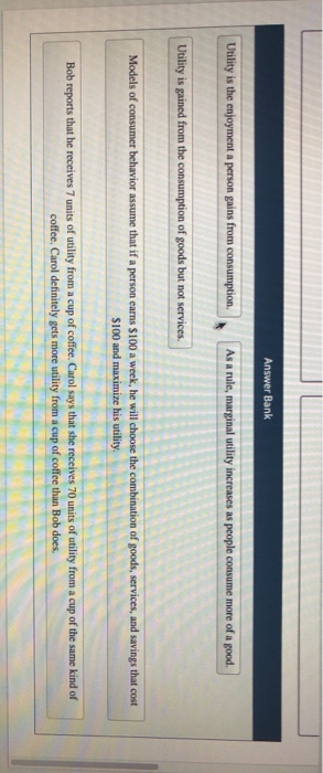 Solved Please categorize the given statements about utility | Chegg.com