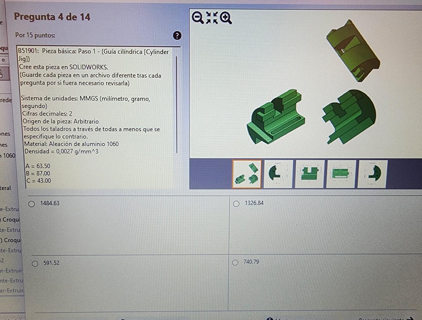 Solved B51901: Pieza básica: Paso 1 - (Guía cilíndrica | Chegg.com
