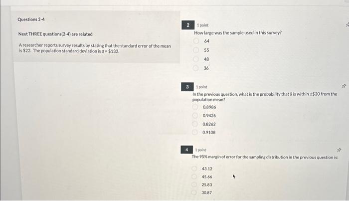 Solved Questions 2-4 2 ipolnt Next THREE questions (2−4) are | Chegg.com