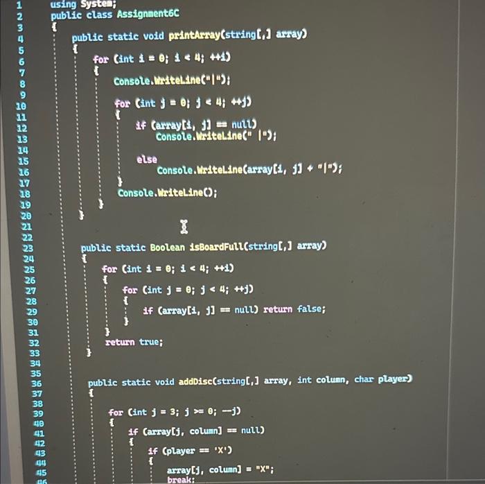 Solved Assignment 6C: Connect Four. Now that we've learned | Chegg.com