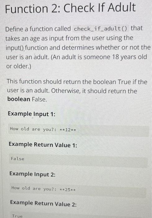 Solved Functions 1 Function 2: Largest Int Define a function | Chegg.com