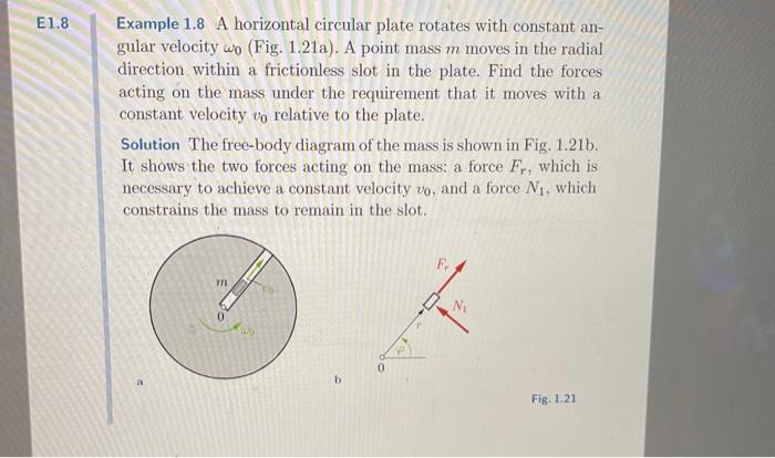 Solved E1.8 Example 1.8 A horizontal circular plate rotates | Chegg.com