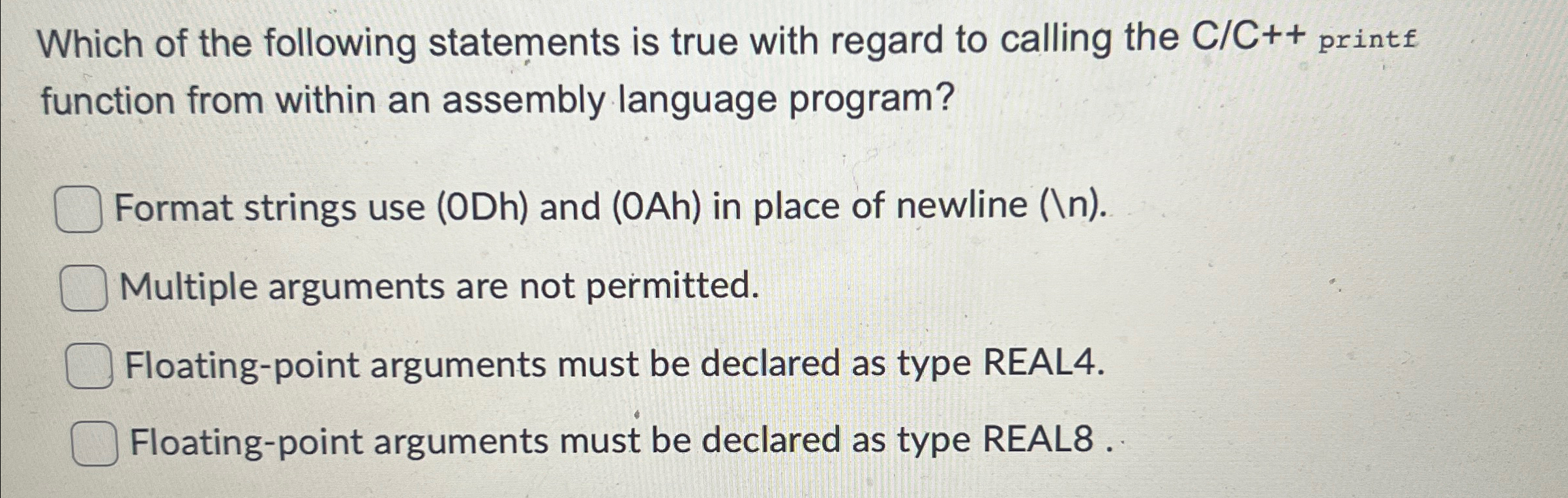 Solved Which of the following statements is true with regard | Chegg.com