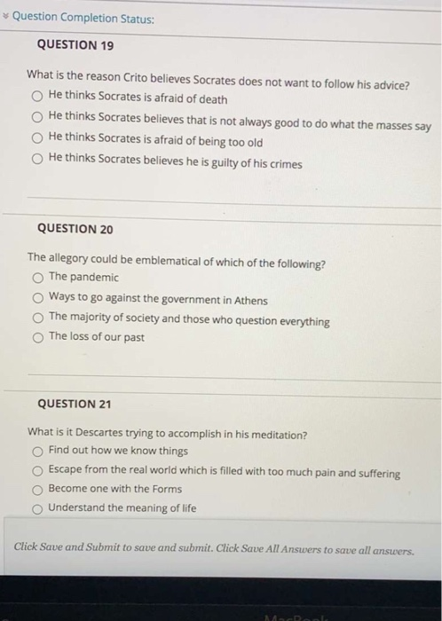 * Question Completion Status: QUESTION 19 What is the | Chegg.com