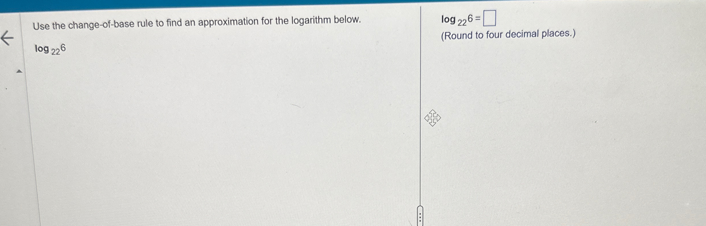 Solved Use the change-of-base rule to find an approximation | Chegg.com