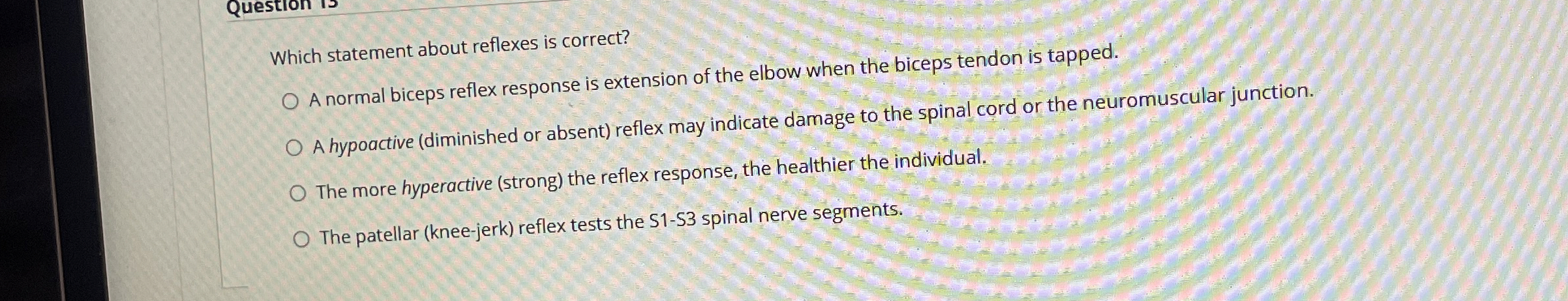 Solved Which statement about reflexes is correct?A normal | Chegg.com