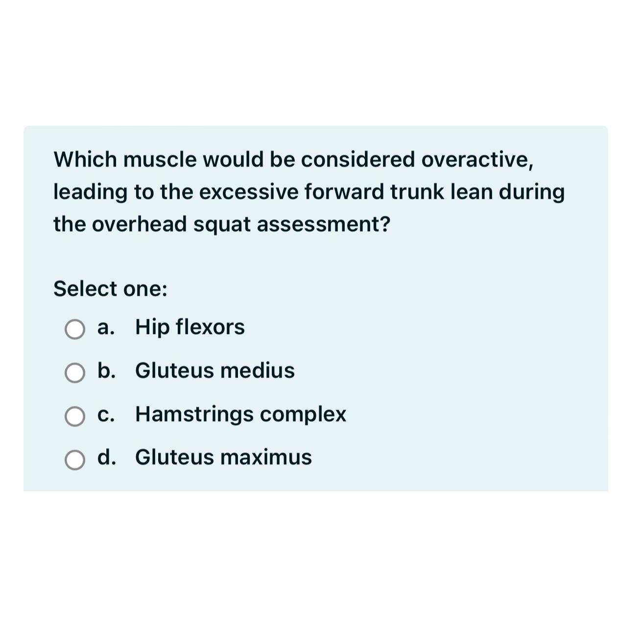 Solved Which muscle would be considered overactive, leading | Chegg.com