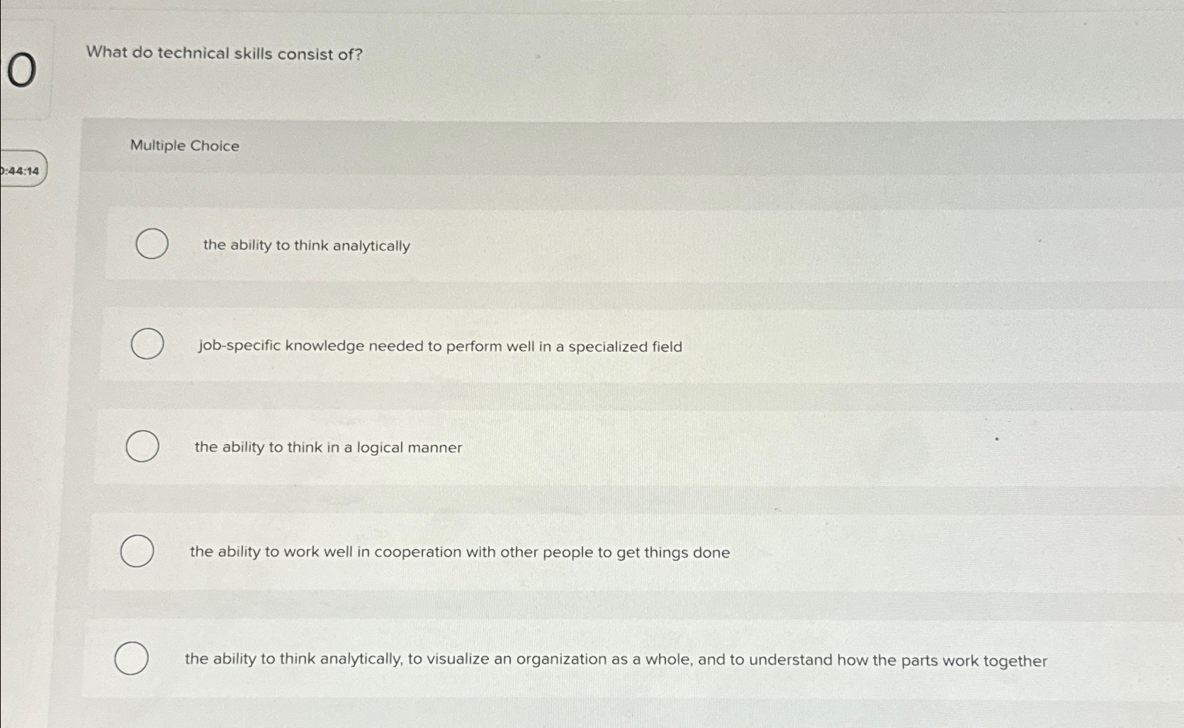 Solved What do technical skills consist of?Multiple | Chegg.com