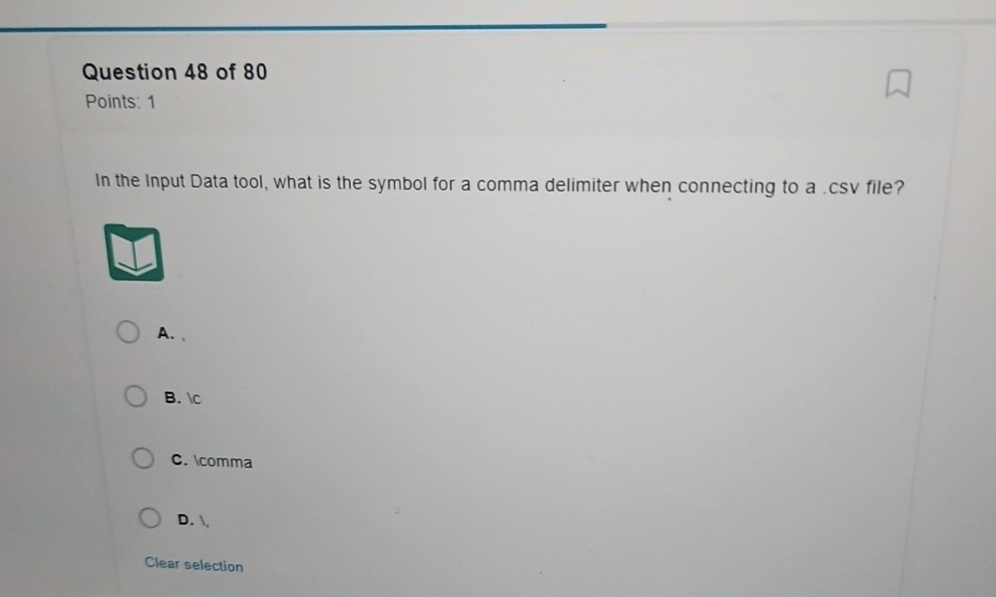 Solved Question 48 ﻿of 80Points: 1In the Input Data tool, | Chegg.com