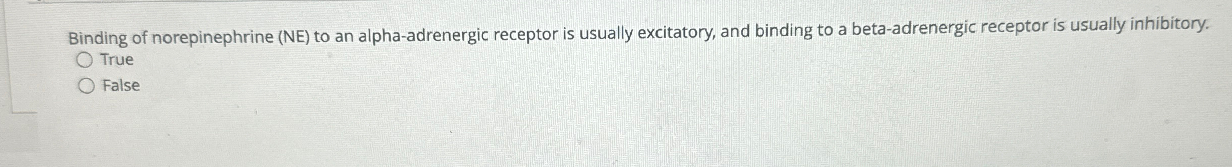 Solved Binding of norepinephrine (NE) ﻿to an | Chegg.com