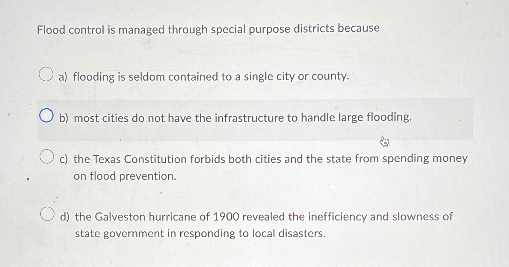 Solved Flood control is managed through special purpose | Chegg.com