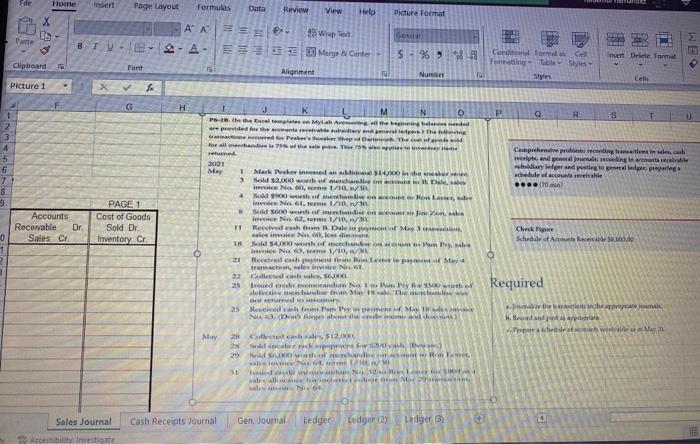 Solved File Home Insert Page Layout Formulas Data Review | Chegg.com