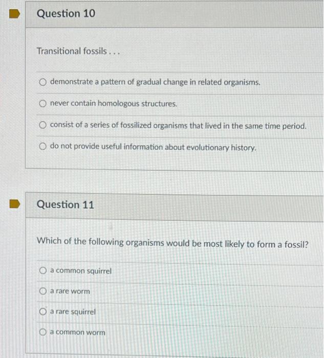 Solved Transitional fossils ... demonstrate a pattern of | Chegg.com