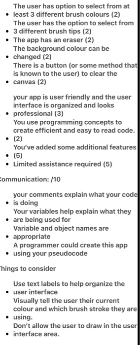 Solved O Create a Paint App Please use p5.js web editor You | Chegg.com