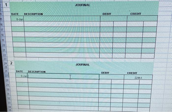 Solved Totals from the first payroll of the year, January 8, | Chegg.com