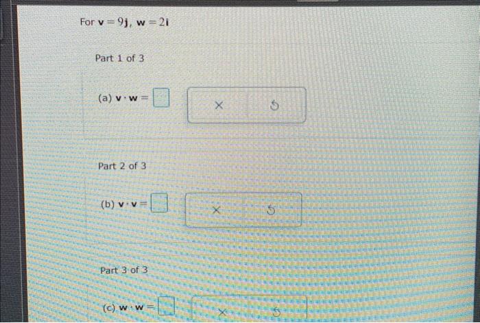 Solved v= −6,5),w= 3,−4 Part 1 of 3Use vectors u=(−3,8) and | Chegg.com