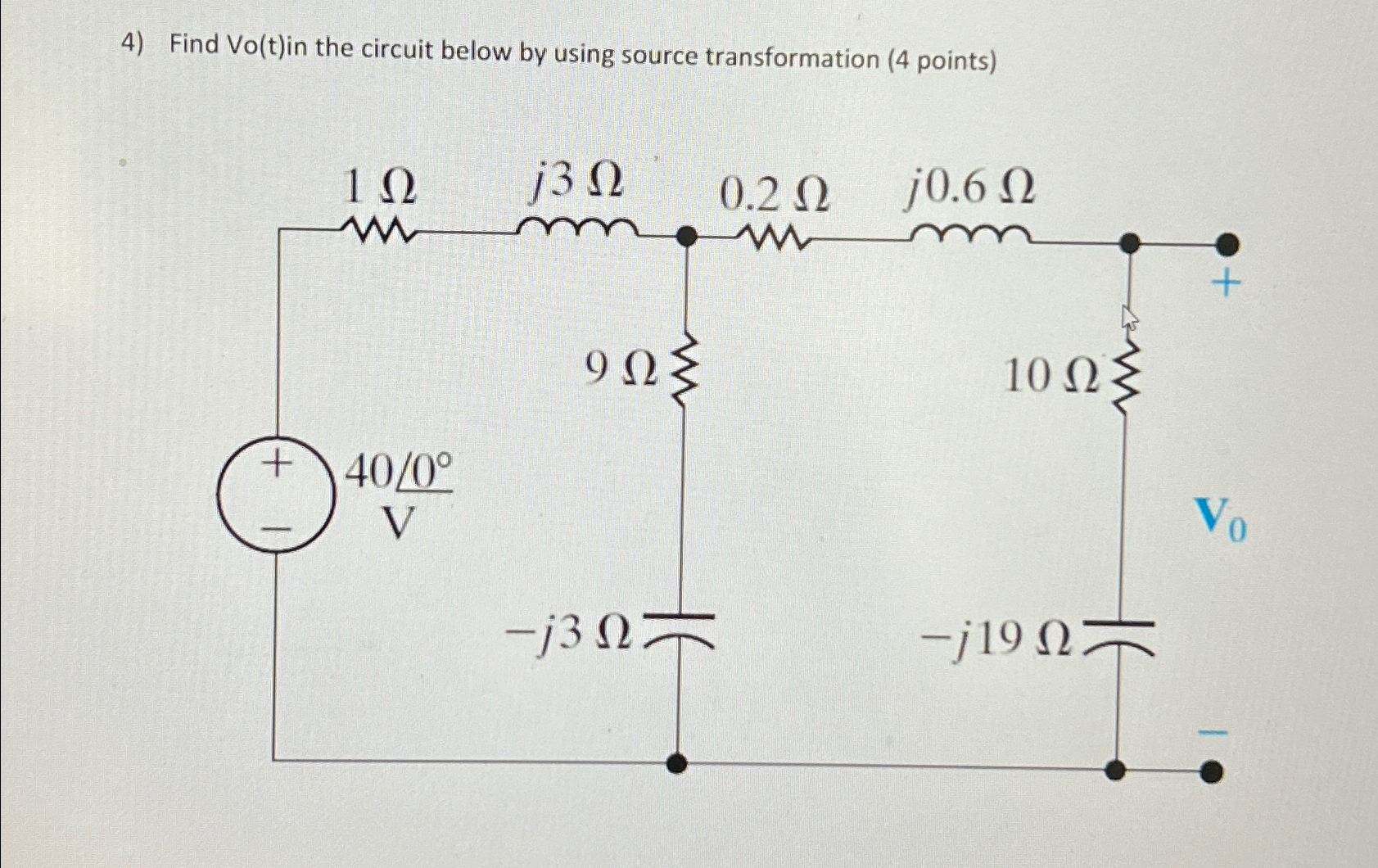 Solved Find Vo(t) ﻿in the circuit below by using source | Chegg.com