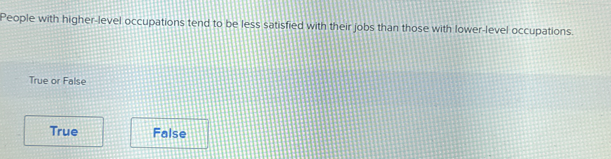 Solved People with higher-level occupations tend to be less | Chegg.com