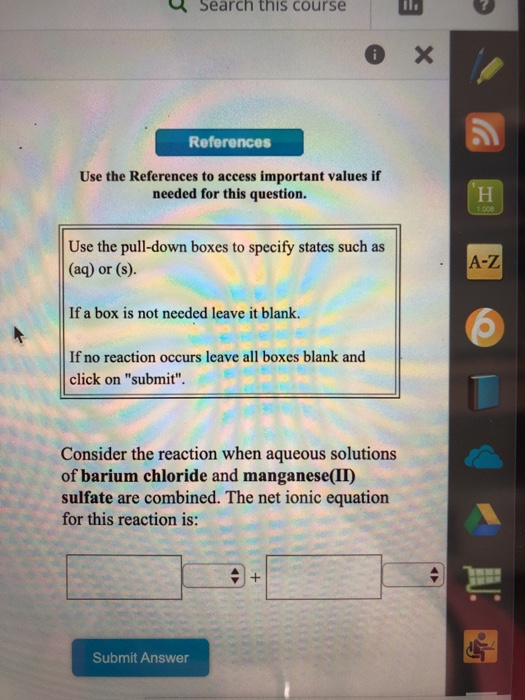 Solved w Search this course References Use the References to | Chegg.com