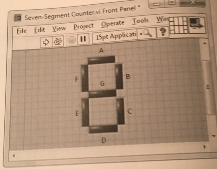 Solved 1 Seven-Segment Counter.vi As shown below. use seven | Chegg.com