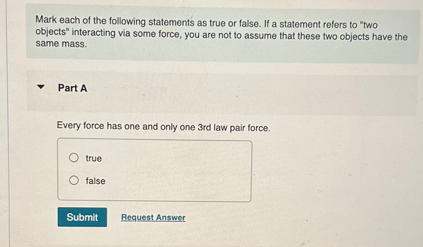 Solved Mark each of the following statements as true or | Chegg.com