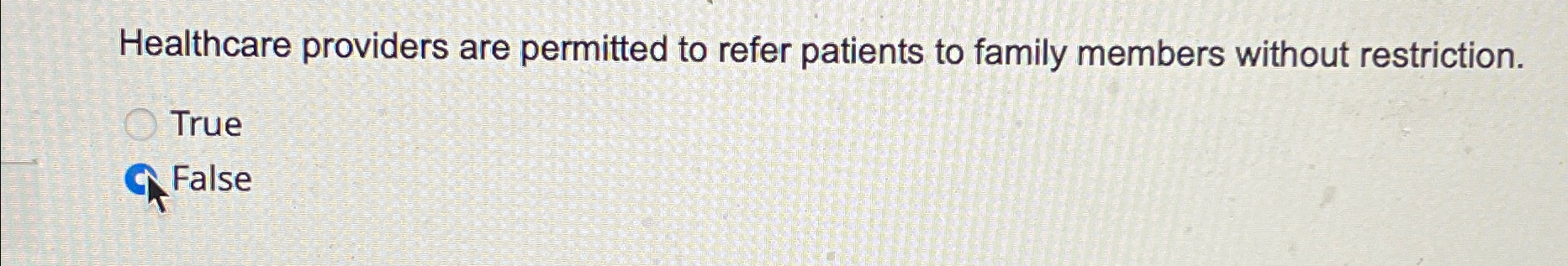 Solved Healthcare providers are permitted to refer patients | Chegg.com
