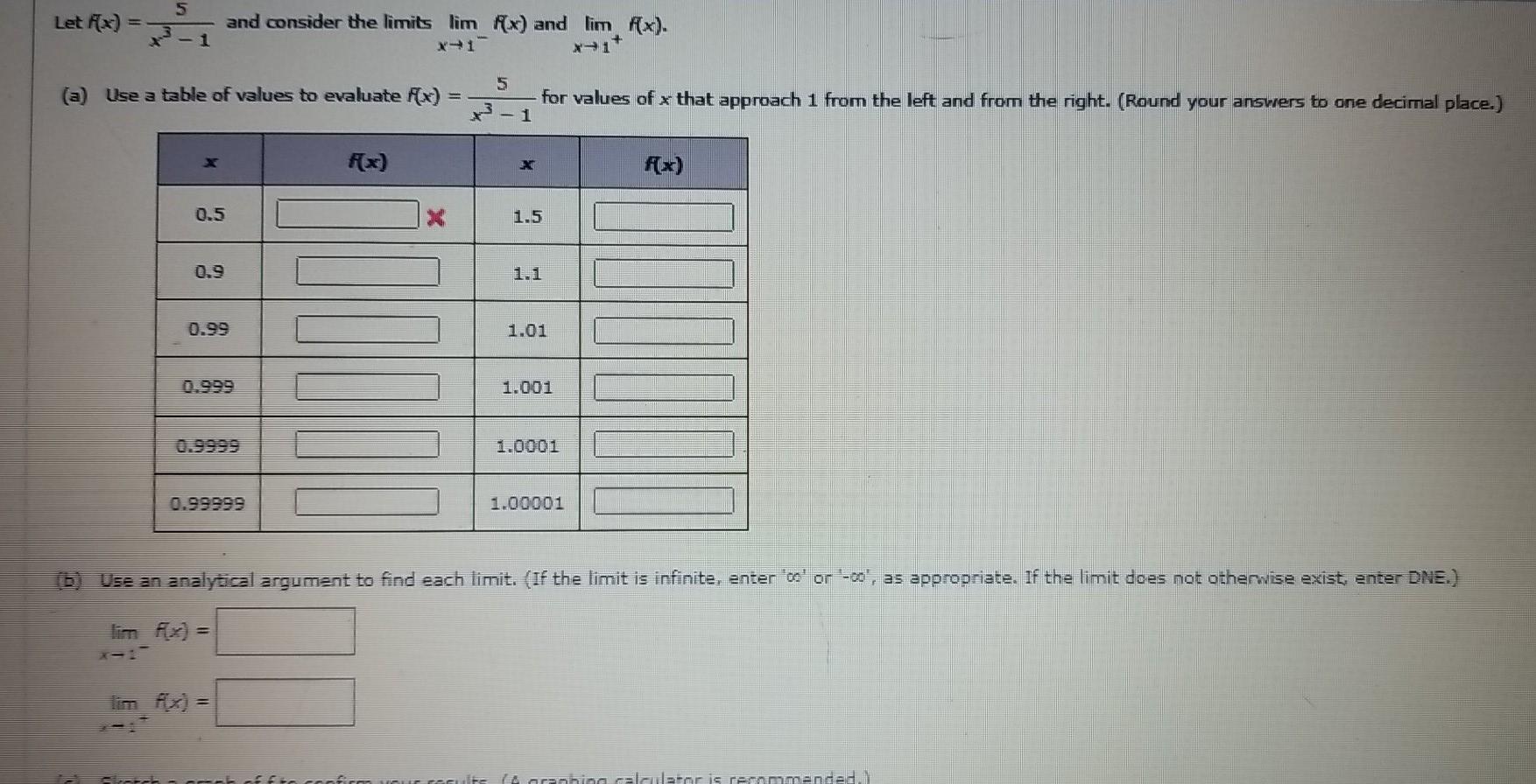 Solved 5 Let Fx) = and consider the limits lim x) and lim | Chegg.com