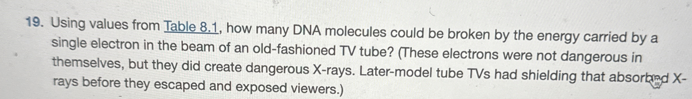 Solved Using values from Table 8.1, ﻿how many DNA molecules | Chegg.com