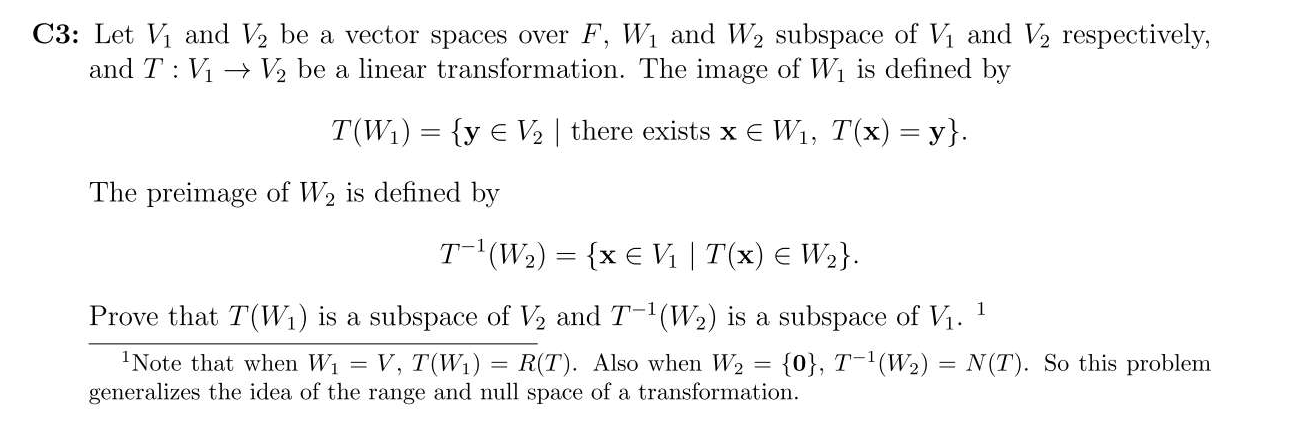 Solved 3: Let V1 and V2 be a vector spaces over F,W1 and W2 | Chegg.com