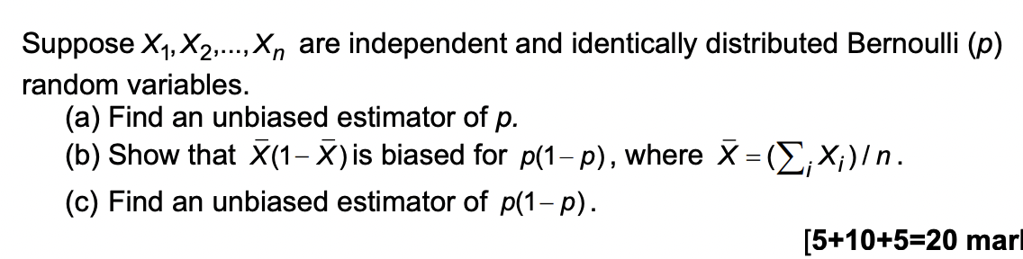 Solved Suppose x1,x2,dots,xn ﻿are independent and | Chegg.com